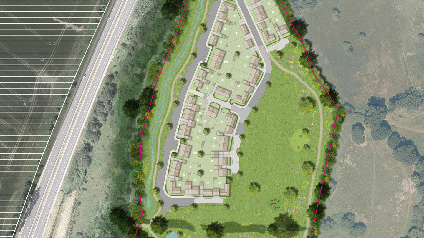 JPP | Outline consent granted for 49 dwellings in Three Mile Cross,…